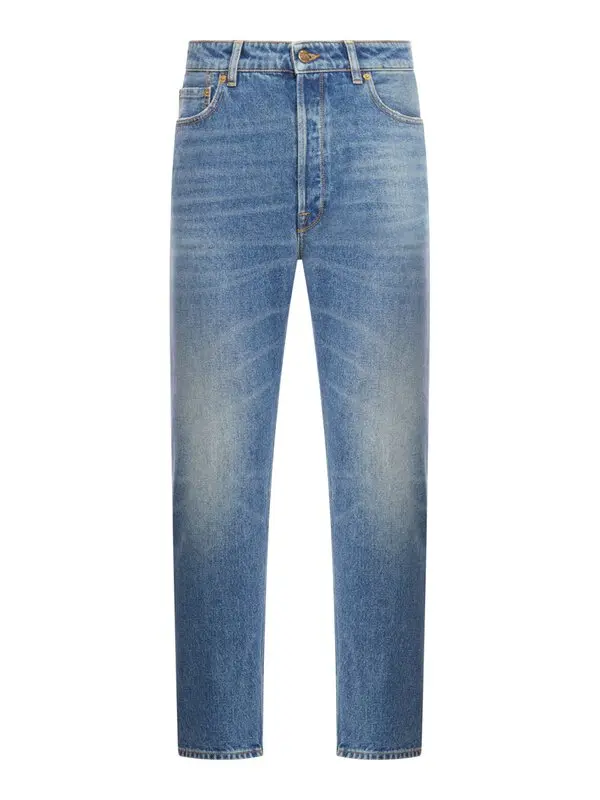 GOLDEN GOOSE Straight Low Waist Jeans - Blue