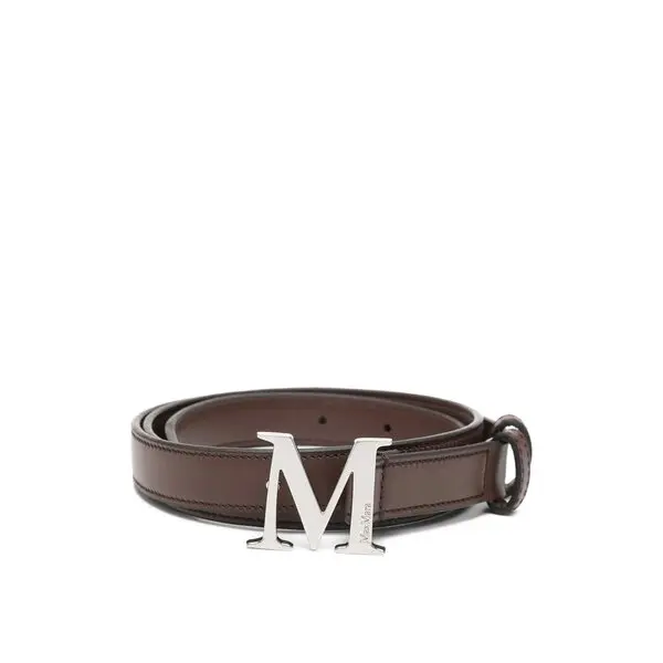 Max Mara Leather Belt With Buckle Fastening - Brown