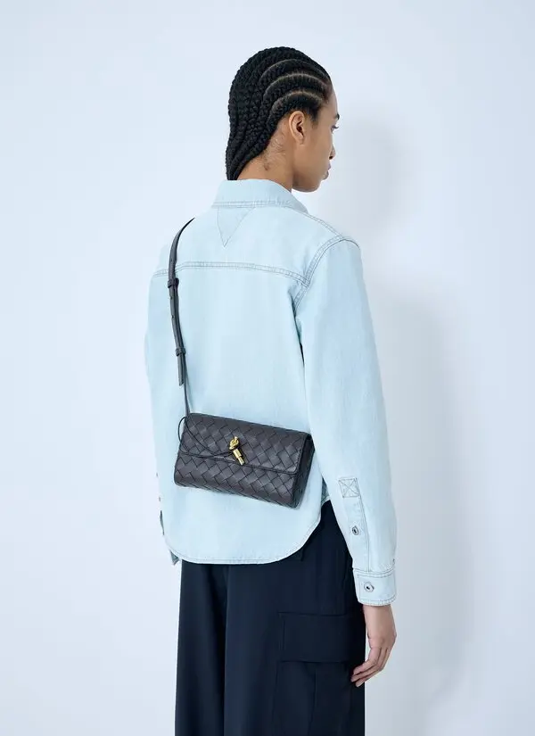 Prada Re-nylon Shoulder Pouch With Leather Details - Black
