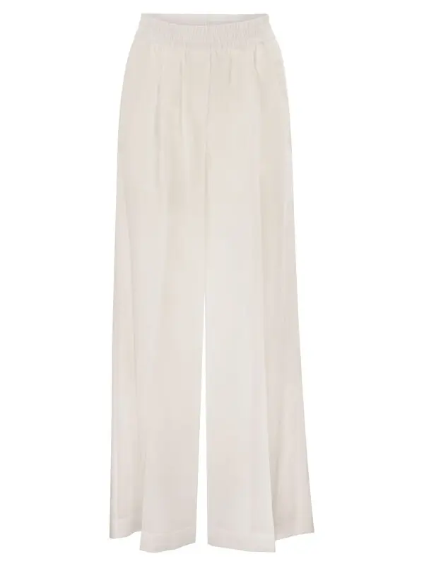 Brunello Cucinelli Loose Track Trousers In Cotton Organza