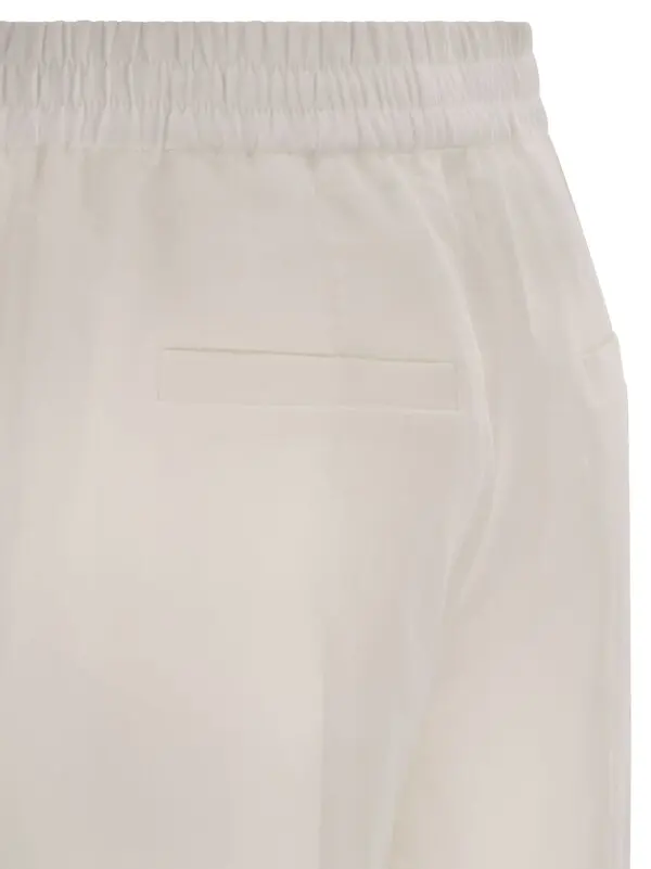 Brunello Cucinelli Loose Track Trousers In Cotton Organza