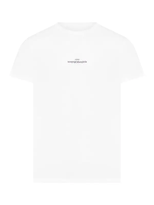 MAISON MARGIELA Embroidered Upside-down Logo T-shirt - Multicolor