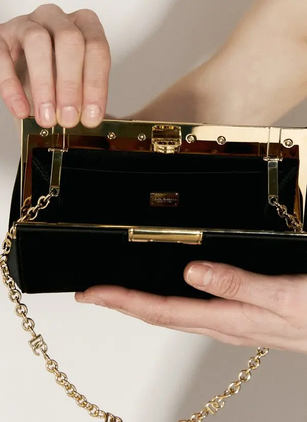 Dolce & Gabbana Small Marlene Shoulder Bag In Satin Weave