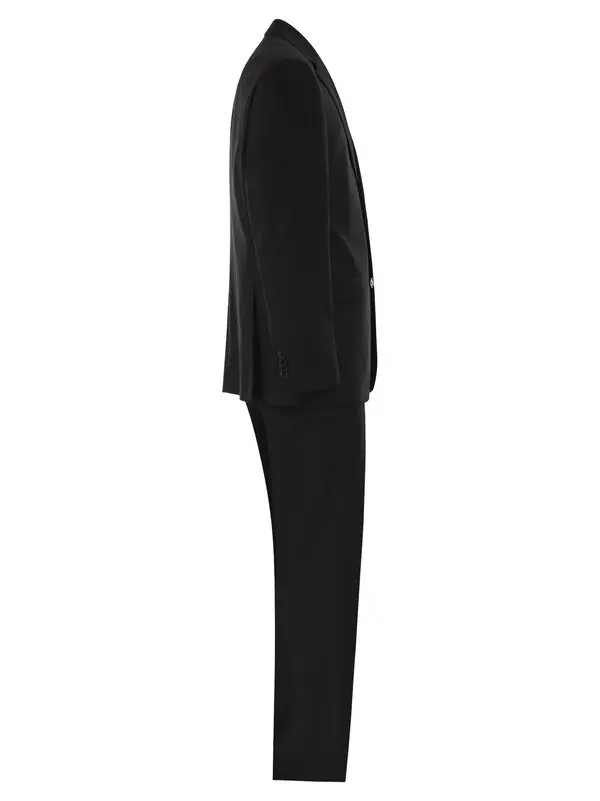 BOSS Regular Fit Suit In Wool And Elastane Blend