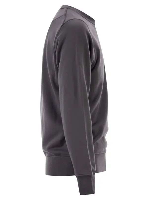 Stone Island Regular Fit Crew Neck Sweatshirt With Raglan Sleeves - Gray
