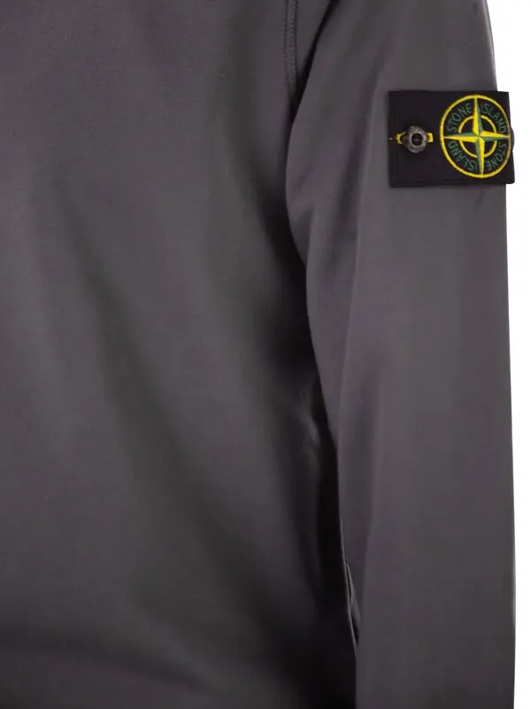 Stone Island Regular Fit Crew Neck Sweatshirt With Raglan Sleeves - Gray
