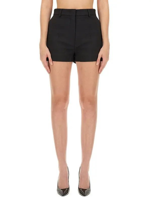 Sportmax Tailored Virgin Wool Shorts - Black
