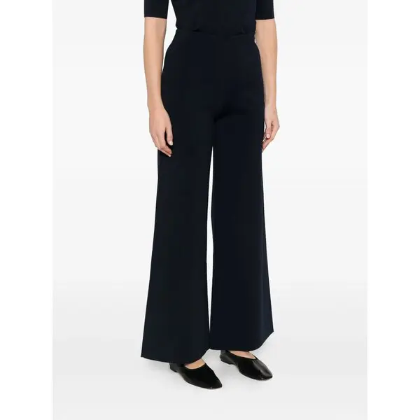 Max Mara High-waisted Wide-leg Trousers - Blue