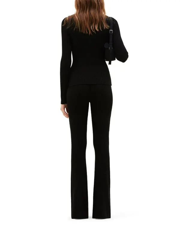 COURREGES Reedition Rib Knit Mockneck Sweater