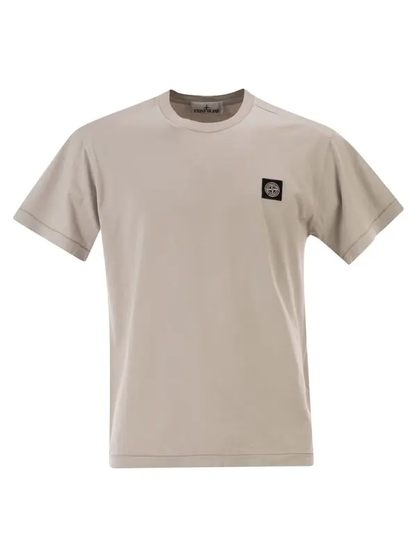 Stone Island Slim Fit T-shirt With Compass Patch - Multicolor