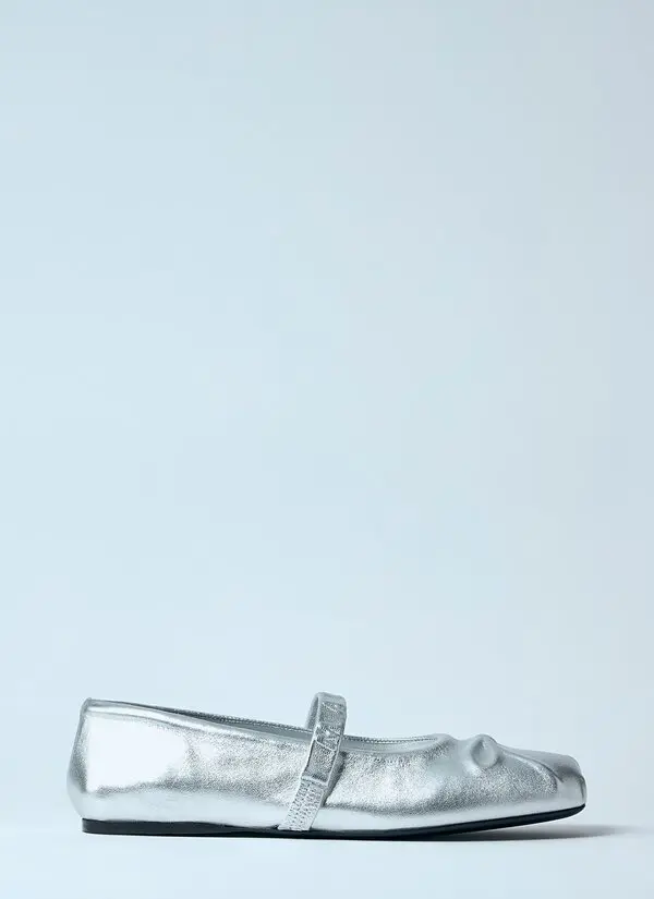 Marni Leather Mary Jane Shoes With Bow Detailing