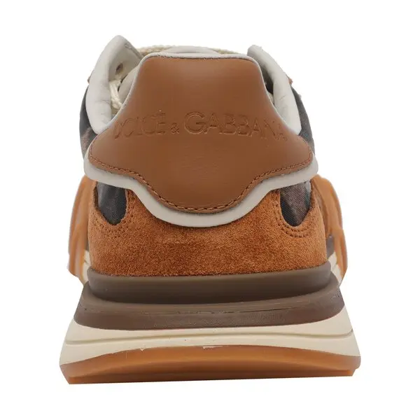 Dolce & Gabbana Dg Athletic Sneakers With Animal Print - Brown