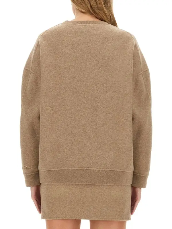 Max Mara Elvira Wool And Cashmere Blend Crewneck Pullover - Cream