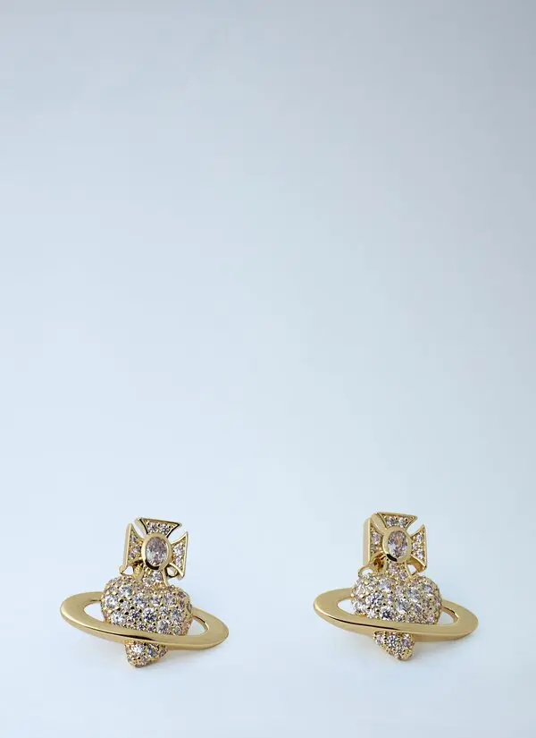VIVIENNE WESTWOOD Agnatha Heart Earrings - Gold