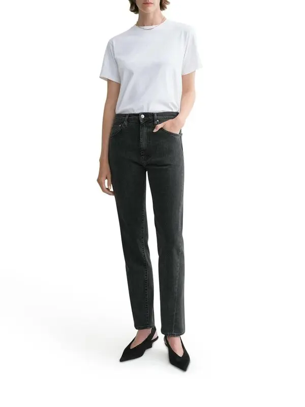 TOTEME Twisted Seam Denim Jeans In Grey Wash - Gray