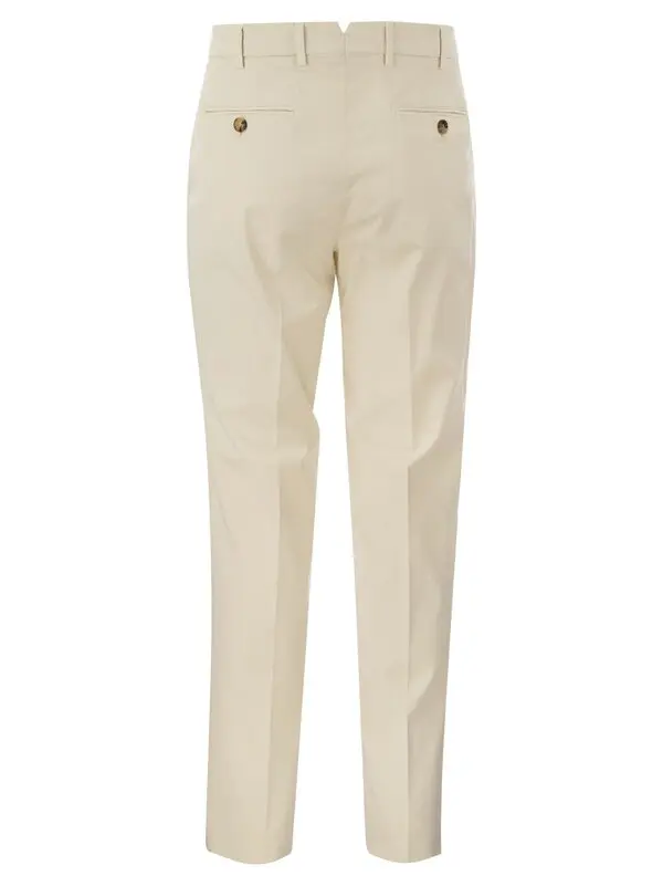 Brunello Cucinelli Italian Fit Cotton Gabardine Trousers