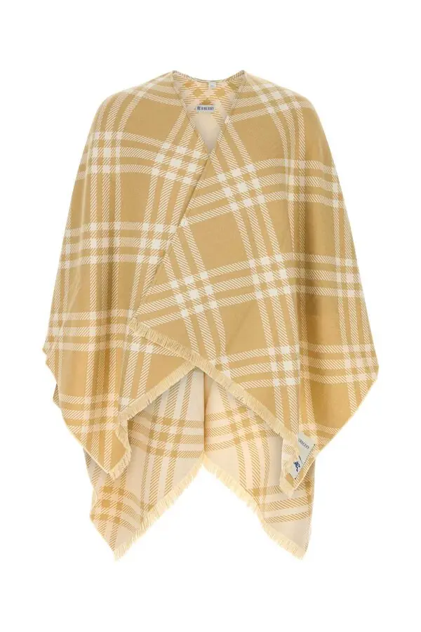 Burberry Embroidered Wool Blend Cape - Multicolor