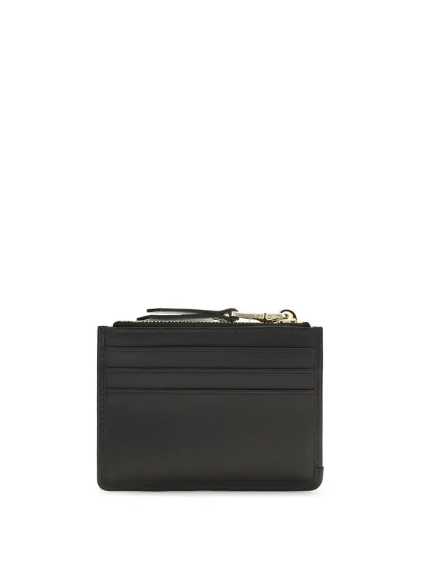 Miu Miu Leather Wallet With Logo - Black