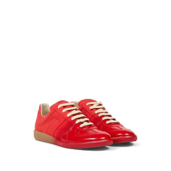 MAISON MARGIELA Patent Leather Low-top Sneakers - Red