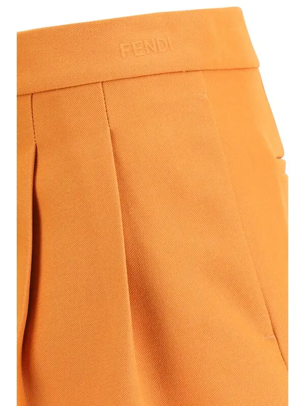 Fendi Grain De Poudre Wool Shorts