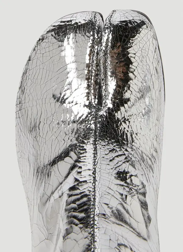 MAISON MARGIELA Metallic Tabi Block Heel Boots