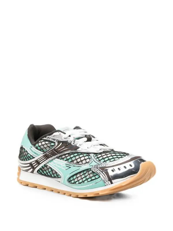 Bottega Veneta Orbit Sneakers With Mesh Detail And Metallic Effect - Multicolor