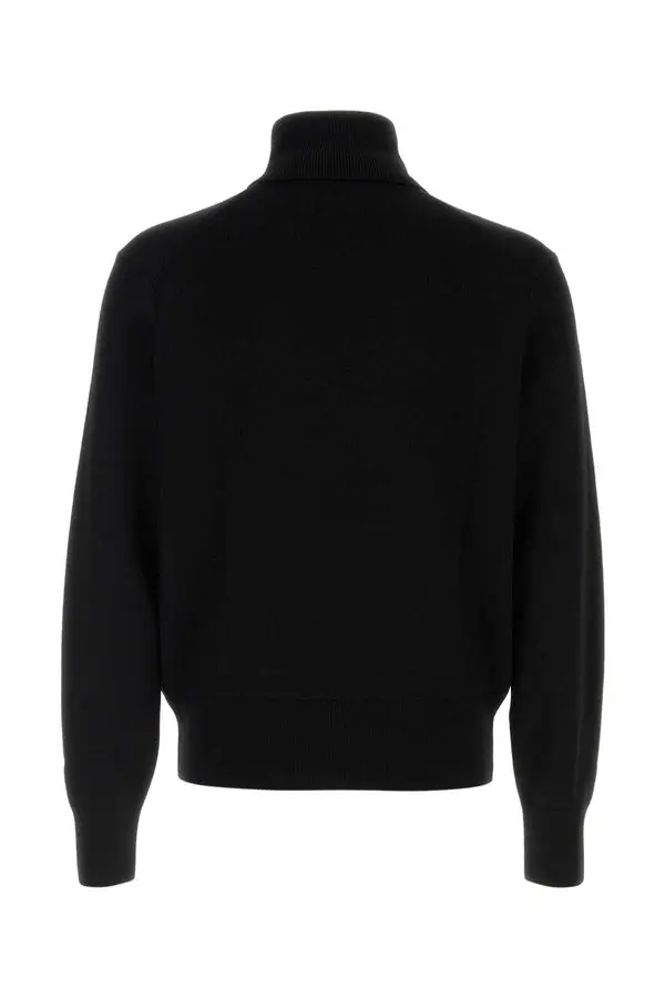 AMI Paris Merino Wool Turtleneck Sweater - Black