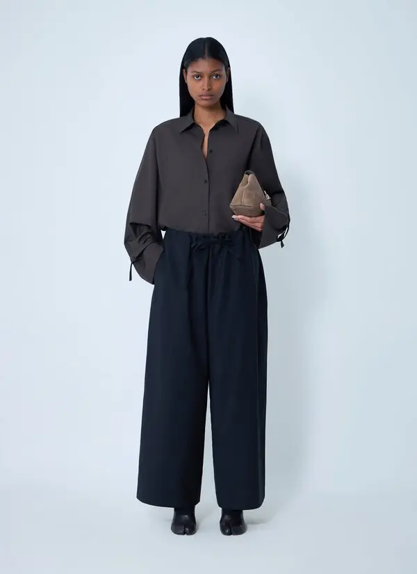 TOTEME Drawstring Wool Dinner Pants