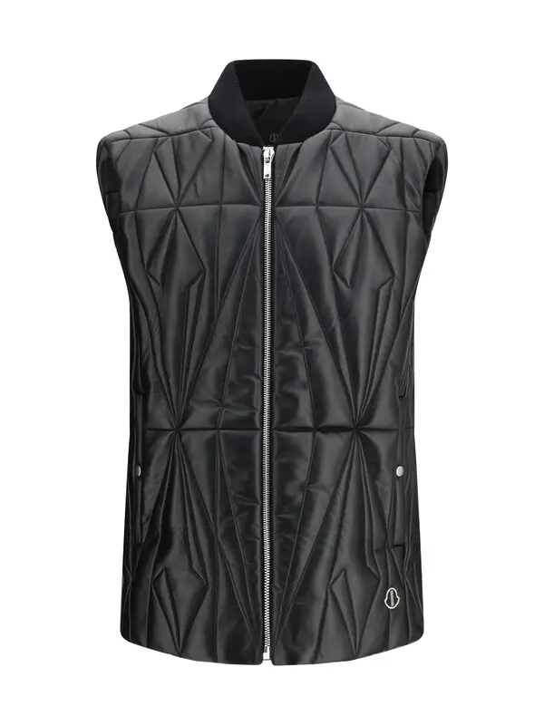 Moncler Rick Owens Geocamo Quilted Leather Flight Vest