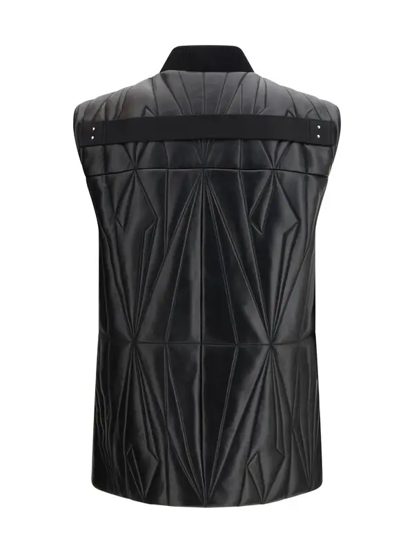 Moncler Rick Owens Geocamo Quilted Leather Flight Vest