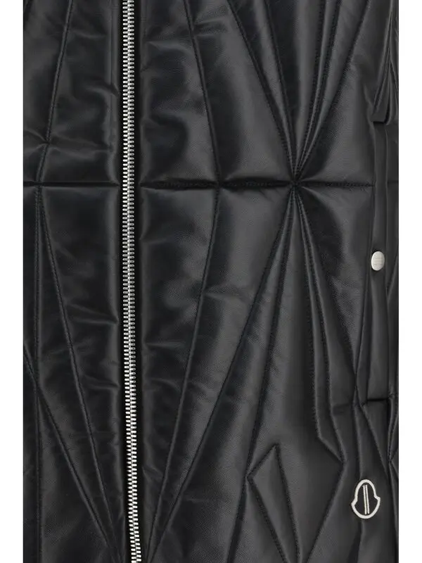 Moncler Rick Owens Geocamo Quilted Leather Flight Vest