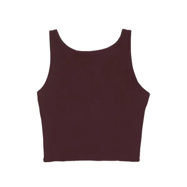 Magda Butrym Bordeaux Floral Detail V-neck Sleeveless Top