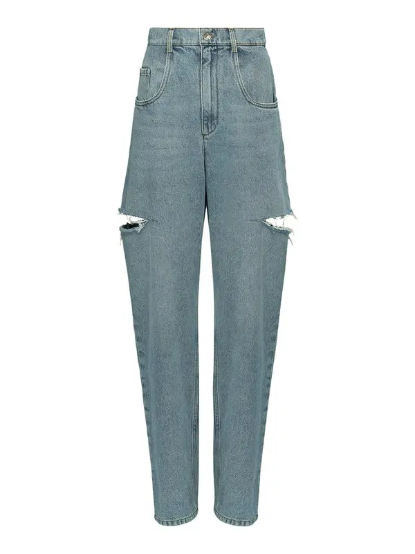MAISON MARGIELA Denim Jeans With Cutout Detail - Blue