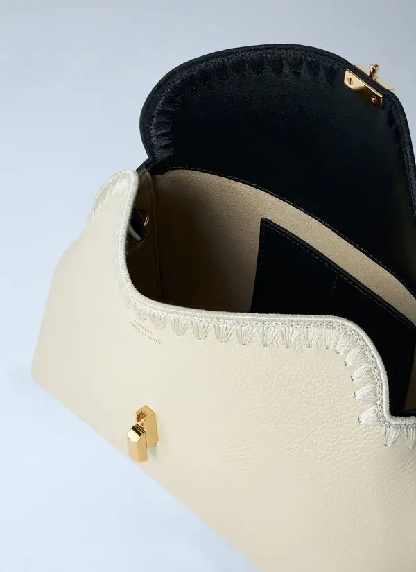 TOTEME T-lock Embroidered Leather Clutch Bag - Multicolor