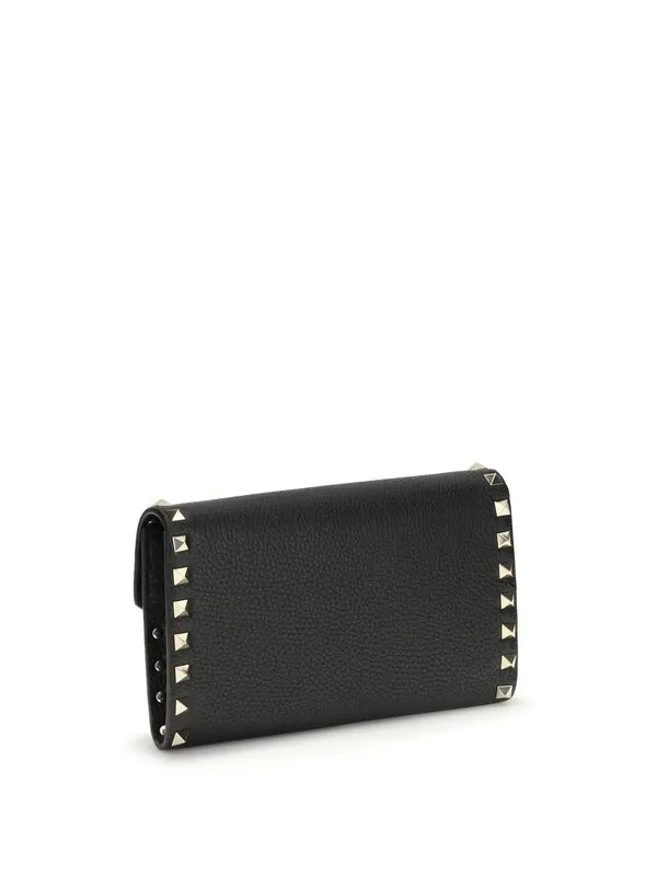Valentino Garavani Rockstud Chain Wallet - Black