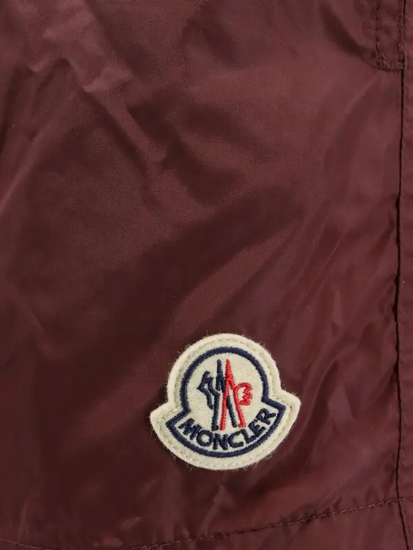 Moncler Nylon Swim Trunks With Logo Detail - Multicolor