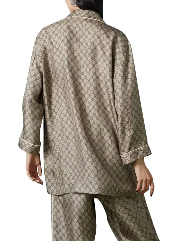 Gucci Gg Supreme Print Silk Shirt