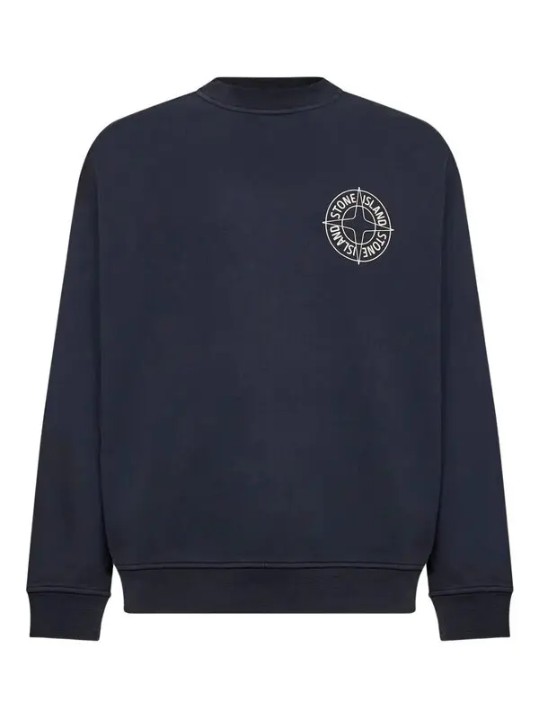 Stone Island Outline Compass Print Sweatshirt