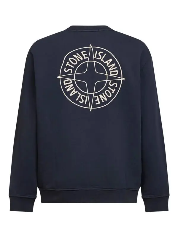 Stone Island Outline Compass Print Sweatshirt