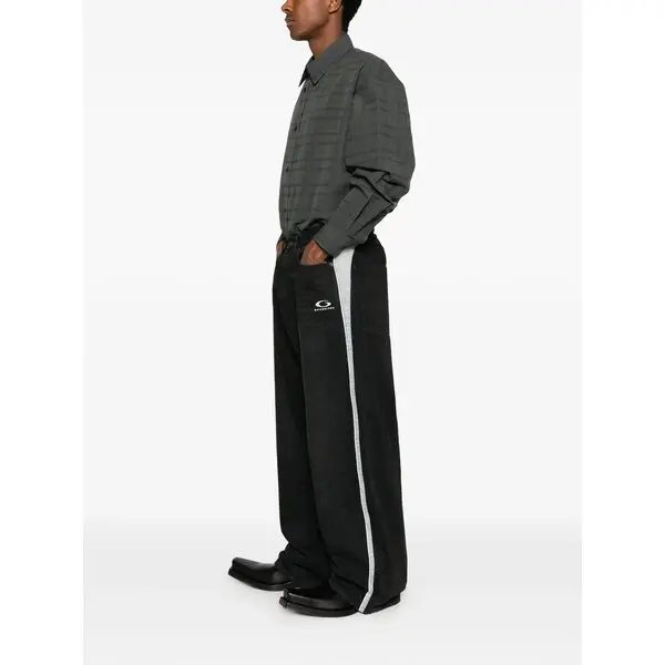 Balenciaga Wide-leg Jeans With Side Stripe Detail