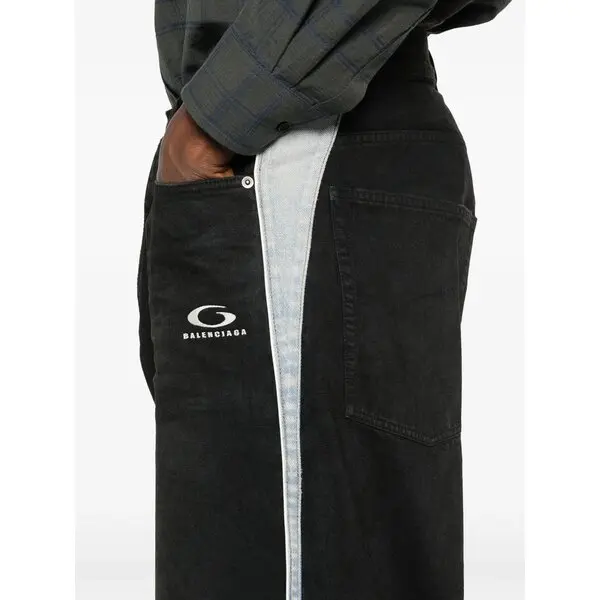 Balenciaga Wide-leg Jeans With Side Stripe Detail