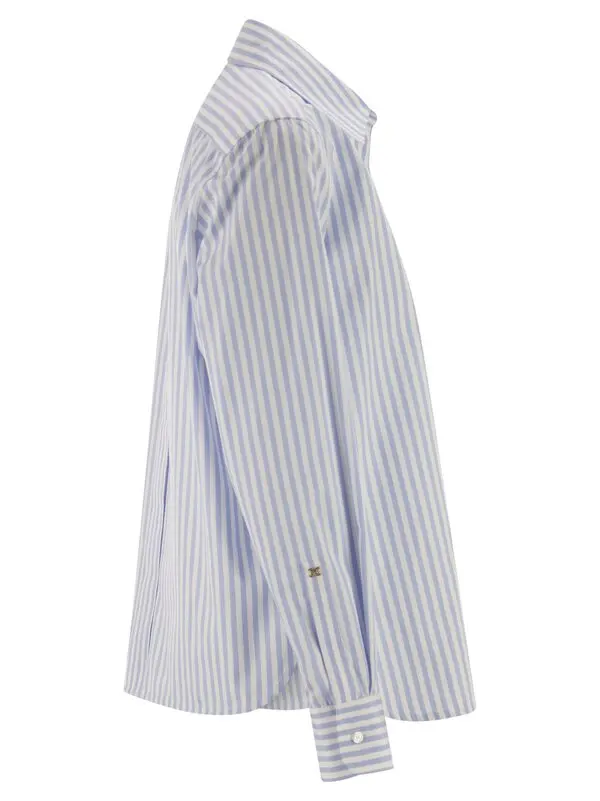 Max Mara Maccenni Striped Poplin Shirt - Blue