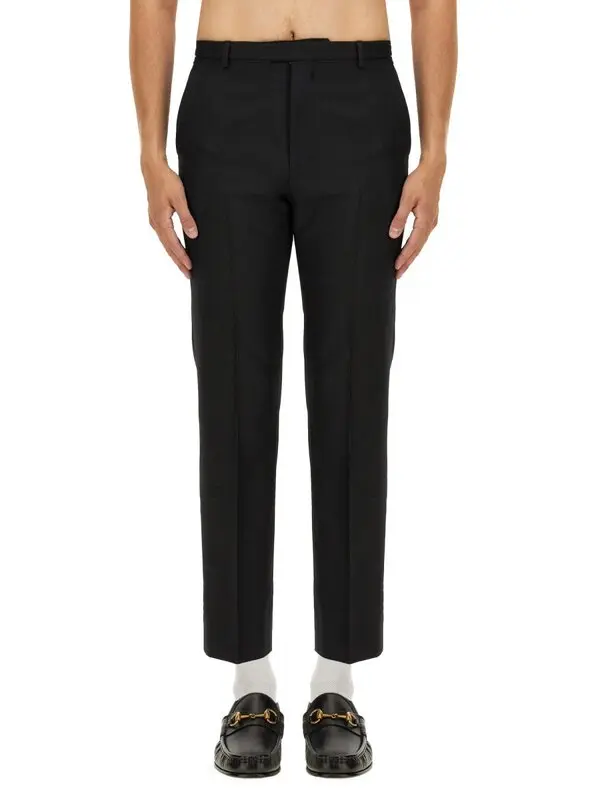 Gucci Wool Blend Twill Tailored Pants