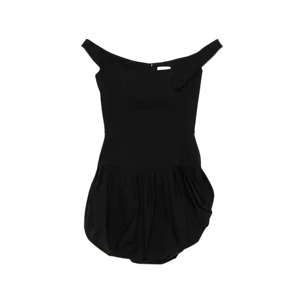 Magda Butrym Off-shoulder Gathered Skirt Dress - Black
