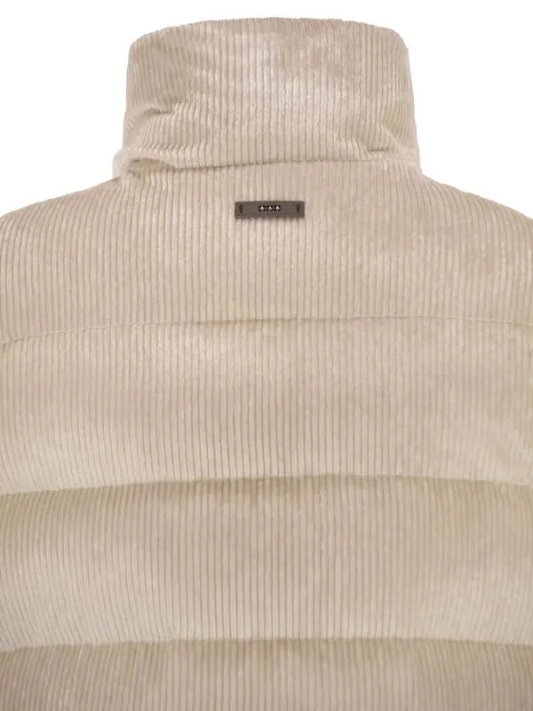 Peserico Down And Viscose Velvet Waistcoat - Multicolor