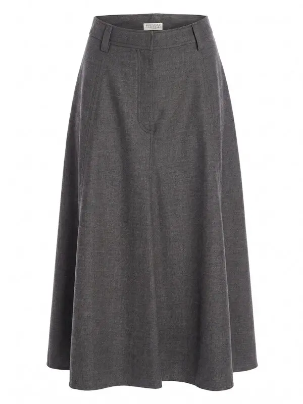 Brunello Cucinelli Linen Skirt - Multicolor