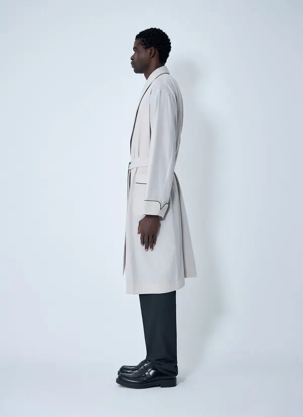 Prada Limestone Robe Coat