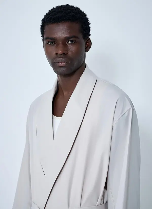 Prada Limestone Robe Coat