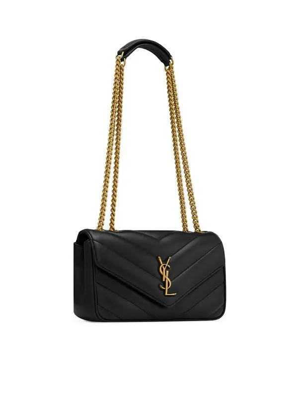 Saint Laurent Loulou Small Leather Bag - Black