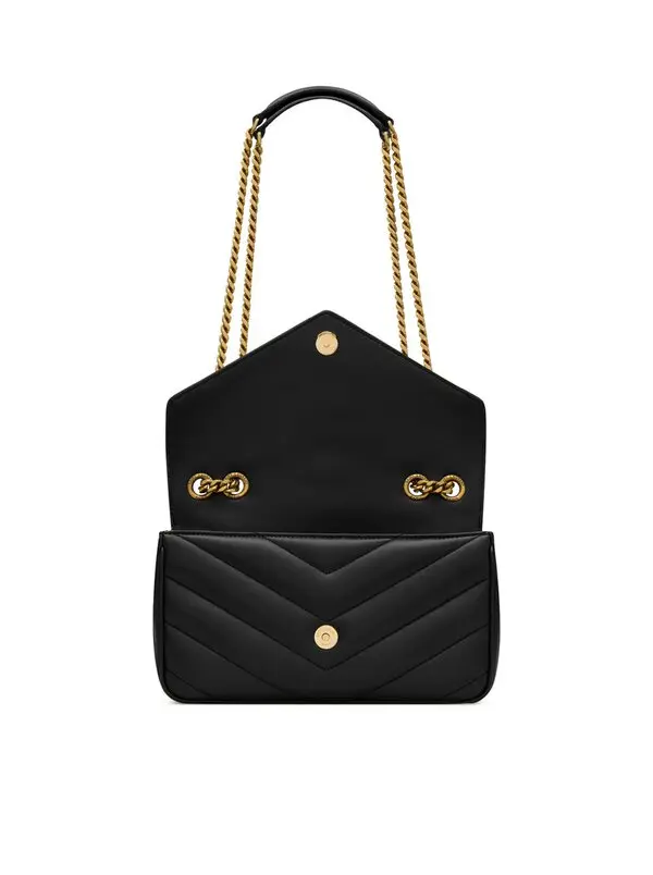 Saint Laurent Loulou Small Leather Bag - Black